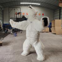 China Amusement Park Customized Realistic Animatronic Polar  Bear Costume Animal Suit for sale