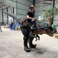 China Theme Park Realistic Animatronic Dinosaur Ride Costume Stilts T-rex Costume for sale