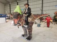 China Theme Park Realistic Animatronic Dinosaur Ride Costume Stilts T-rex Costume for sale