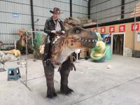 China Theme Park Realistic Animatronic Dinosaur Ride Costume Stilts T-rex Costume for sale