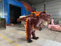 China Handmade Realistic Animatronic Dinosaur Suit Hidden Legs Dragon Costume for sale