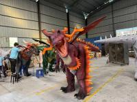 China Handmade Realistic Animatronic Dinosaur Suit Hidden Legs Dragon Costume for sale