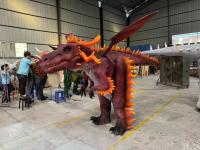 China Handmade Realistic Animatronic Dinosaur Suit Hidden Legs Dragon Costume for sale