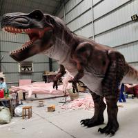 China Theme Park Realistic Animatronic 8m Big Dinosaur Costume Stilts T-rex Costume for sale
