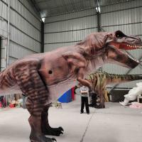 China Theme Park Realistic Animatronic 8m Big Dinosaur Costume Stilts T-rex Costume for sale