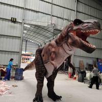 China Theme Park Realistic Animatronic 8m Big Dinosaur Costume Stilts T-rex Costume for sale