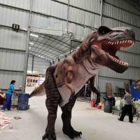 China Theme Park Realistic Animatronic 8m Big Dinosaur Costume Stilts T-rex Costume for sale