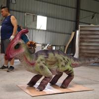 China New Realistic Animatronic Remote Control Walking Robot Dinosaur Parasaurolophus Robot Dog for sale