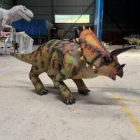 China New Realistic Animatronic Remote Control Walking Robot Dinosaur Triceratops Robot Dog for sale