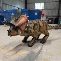 China New Realistic Animatronic Remote Control Walking Robot Dinosaur Triceratops Robot Dog for sale