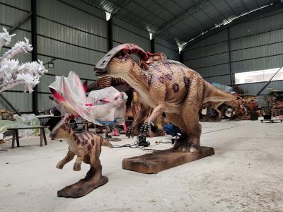 China Prehistoric Park Life Size Animatronic Dinosaur Parasaurolophus 4m Model For Sale for sale