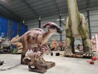 China Prehistoric Park Life Size Animatronic Dinosaur Parasaurolophus 4m Model For Sale for sale