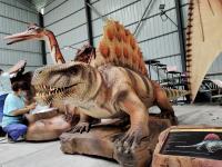 China Prehistoric Park Realistic Animatronic Dinosaur Dimetrodon 4m Model for sale