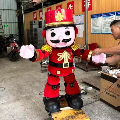 China Realistic Animatronic Christmas Decoration Singing Cartoon Nutcracker Model for sale