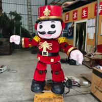 China Realistic Animatronic Christmas Decoration Singing Cartoon Nutcracker Model for sale