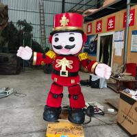 China Realistic Animatronic Christmas Decoration Singing Cartoon Nutcracker Model for sale