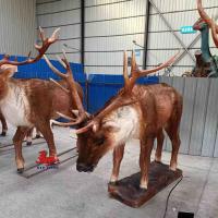 China Amusement Park Animatronic Christmas Decoration Reindeer Model For Sale for sale