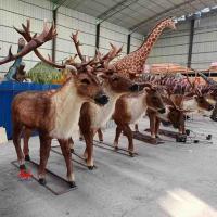 China Amusement Park Animatronic Christmas Decoration Reindeer Model For Sale for sale