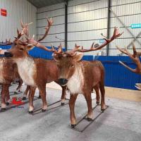 China Amusement Park Animatronic Christmas Decoration Reindeer Model For Sale for sale