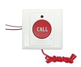 China Pull Rope Panic Button JS-86L Automatic Reset ABS Housing 86x86mm White Champagne Gold for sale