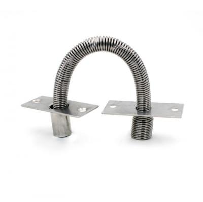 China 304 Stainless Steel Door Loop DL101 15mm 11mm Installation Diameter 20x50mm Metal Plate for sale
