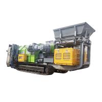 China E-waste Crusher Mobile Scrap Metal Shredder Timber Wood Pallet Tracked Mobile Waste Shredder for sale