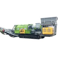 China High Capacity Crawler Mounted Shredding Equipment Mobile Construction Waste Car Shredder Tracked Mobile Waste Shredder for sale