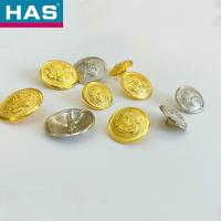 China 20mm Custom Metal Buttons Eco Friendly Metal Jean Buttons Gold Silver for sale
