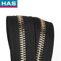 China Auto Lock #10 Heavy Duty Zipper Black Metal Zipper Jacket Smooth for sale