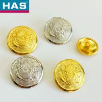 China 20mm Custom Metal Buttons Eco Friendly Metal Jean Buttons Gold Silver for sale