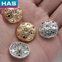 China Washable Decorative Shank Buttons 18mm / 23mm Gold Shirt Buttons for sale