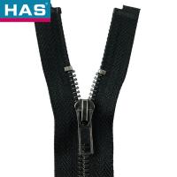 China Normal Teeth Gun Metal Zipper 30 Inch Black Zipper For Jacket for sale