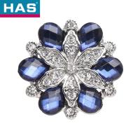 China 18mm Flower Shaped Buttons Personalized Colored Rhinestone Buttons Nickel Free for sale