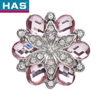 China 18mm Flower Shaped Buttons Personalized Colored Rhinestone Buttons Nickel Free for sale