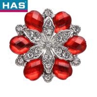 China 18mm Flower Shaped Buttons Personalized Colored Rhinestone Buttons Nickel Free for sale