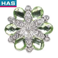 China 18mm Flower Shaped Buttons Personalized Colored Rhinestone Buttons Nickel Free for sale