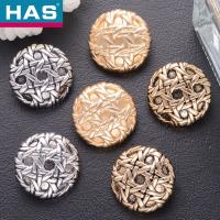 China Washable Decorative Shank Buttons 18mm / 23mm Gold Shirt Buttons for sale