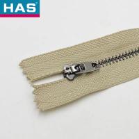 China Silver Teeth Closed End Metal Zip Black / Dark Blue Zipper For Jeans for sale