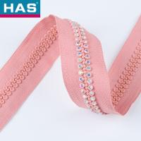 China 2025 Hot Sale 3# 5# 8# Diamond Stone Teeth Zipper of Plastic Zipper for sale