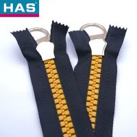 China Resin Black Gold Zipper #3 #5 #8 #10 Metallic Gold Zipper for Handbags for sale