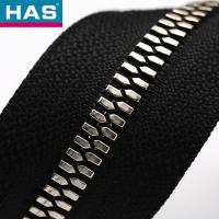 China #5 Metal Coil Zipper Shiny Silver Zipper For Bags and Garment for sale