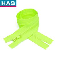 China Fluorescent Green Invisible Zipper Closed End / Open End Purple Separating Zipper for sale