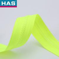 China Fluorescent Green Invisible Zipper Closed End / Open End Purple Separating Zipper for sale