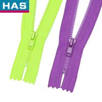 China Fluorescent Green Invisible Zipper Closed End / Open End Purple Separating Zipper for sale