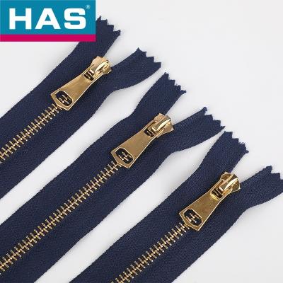 China #7 Rose Gold Metal Zipper 26 Inch Jacket Zipper Smooth Eco Friendly for sale