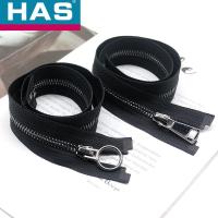China Eco Friendly Metal Zippers Polished Black Metal Zip For Garment Jacket for sale