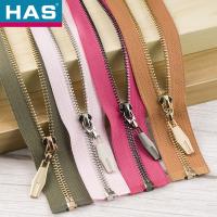 China Customized Gold Metal Zipper Eco Friendly Open End Metal Zip #5 for sale