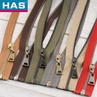 China Customized Gold Metal Zipper Eco Friendly Open End Metal Zip #5 for sale