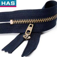China Silver Teeth Closed End Metal Zip Black / Dark Blue Zipper For Jeans for sale