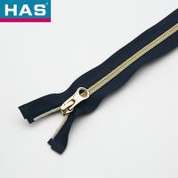 China #3 #5 #7 Nylon Zippers Golden Teeth Heavy Duty Coat Zippers Nickel Free for sale
